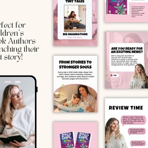 Child Author Instagram Templates | Canva Book Launch Promo Kit | Self ...