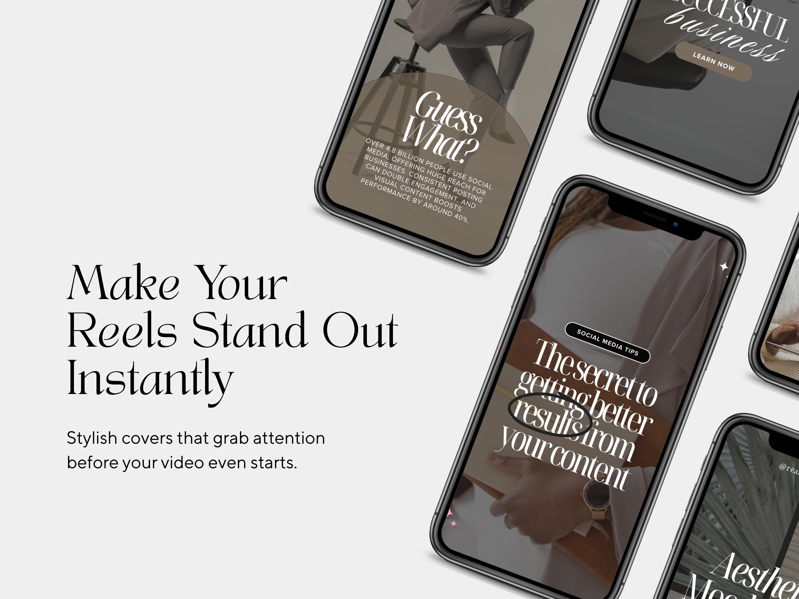 30 Aesthetic Instagram Reel Covers – Faceless, Luxury Templates for ...