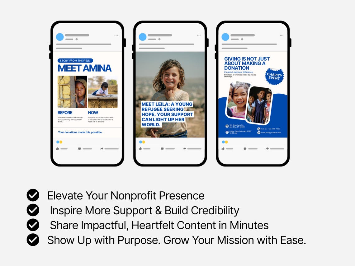 Non-profit Social Media, Ngos Templates, Donation, Fundraising, Charity ...