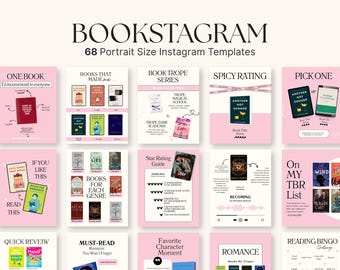 Bookstagram Canva Template, Bookish Instagram Post, Authors ...