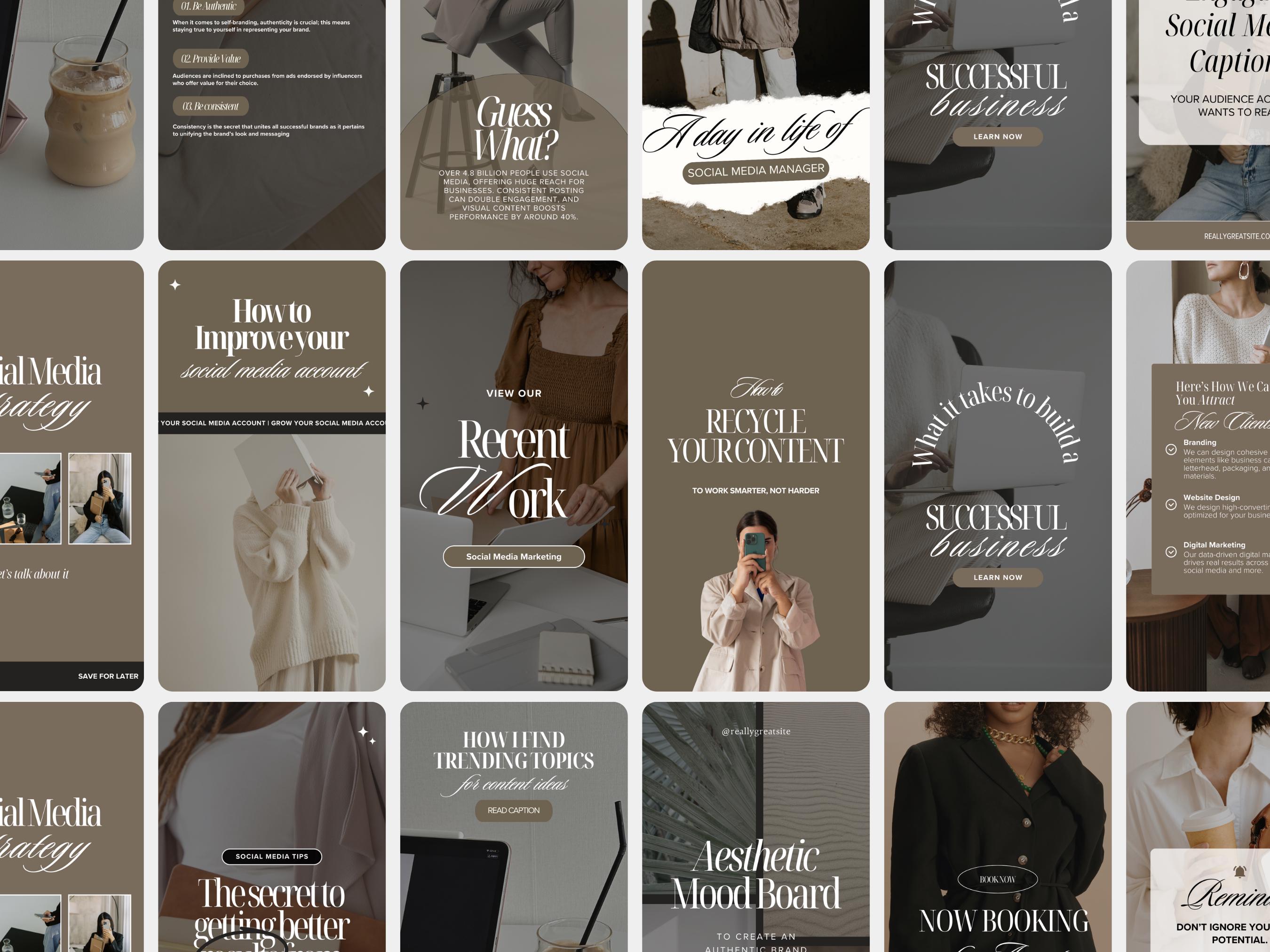 30 Aesthetic Instagram Reel Covers – Faceless, Luxury Templates for ...