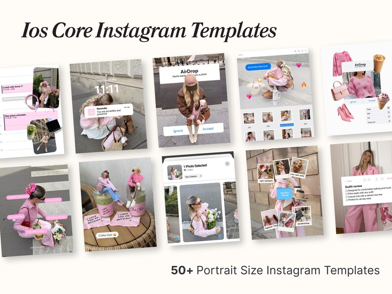 Ios Core Trendy Instagram Content Creator Templates, Digital Marketing ...