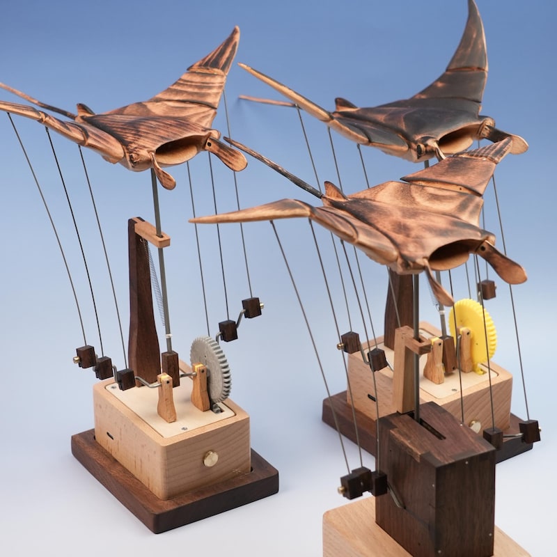 Wooden Manta Ray Automata - Etsy