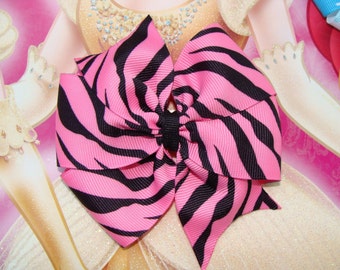 Hot Pink Zebra Bow | Etsy
