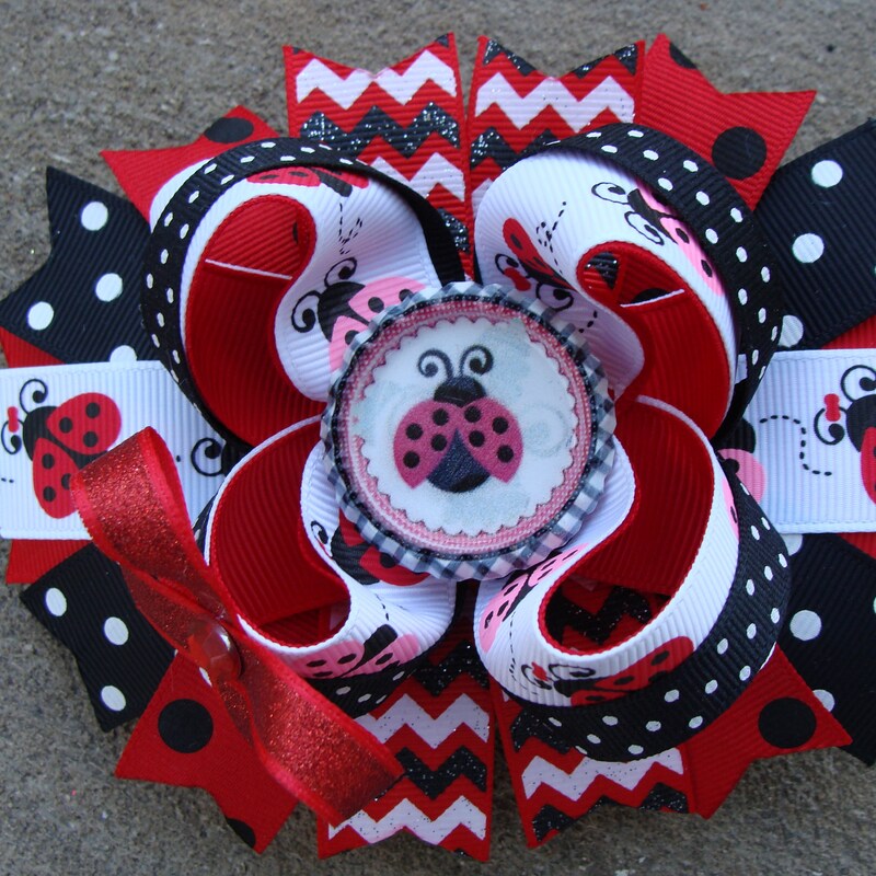 Ladybug Hair Bow - Etsy