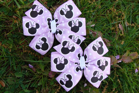 Minnie Mouse Hair Bows Lavender Purple Minnie Mouse Hair | Etsy