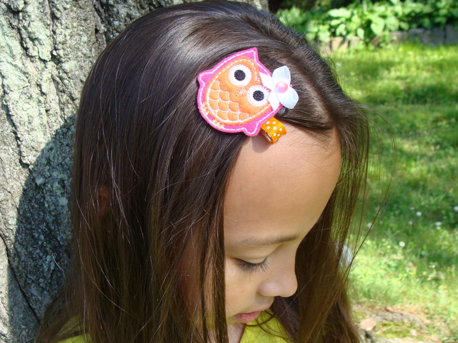 2 felt owl hair clips Embroidered Owl Hair Clip Owl Hair Clip | Etsy