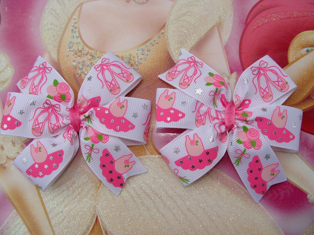 Ballet Hair Bow Set Ballerina Princess Pinwheel Hair Bows Set Ballet ...