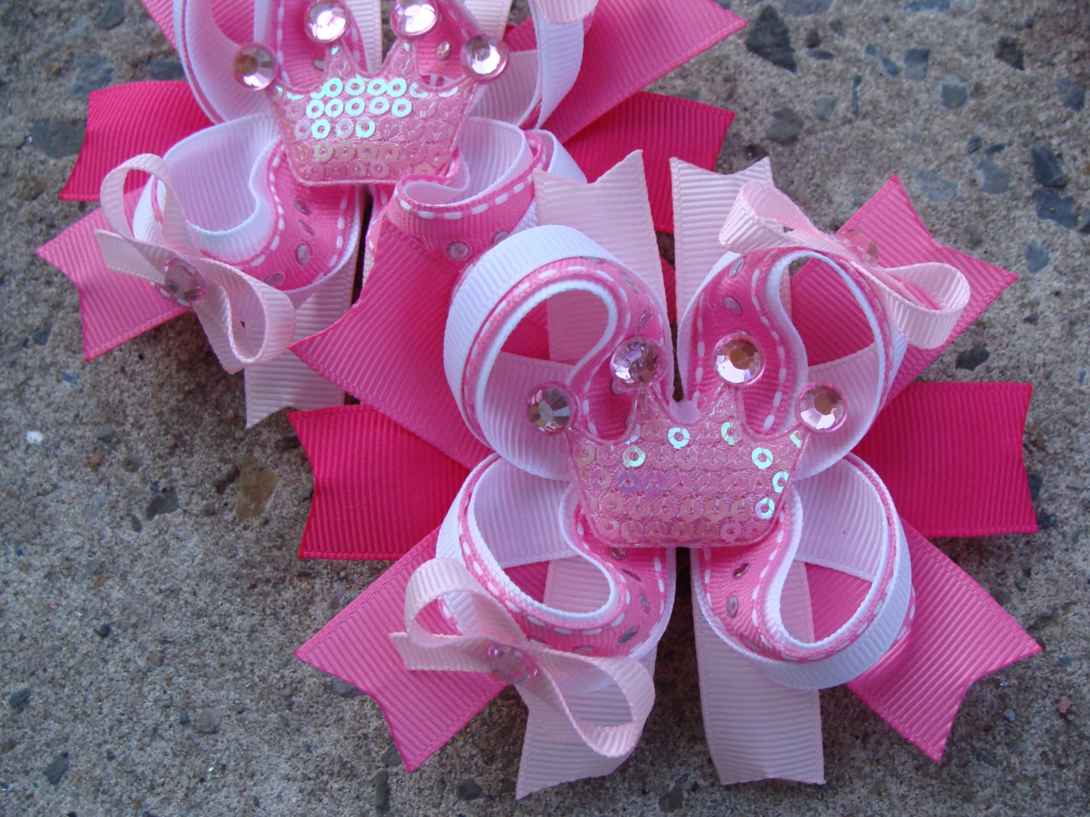 Crown Boutique Hair Bows Crown Hair Bows Mini Hair Bow Set Pigtail Hair ...