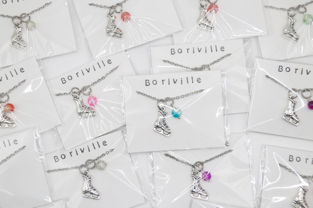 Ice Skating Party Favors Necklaces, Girl Necklace, Ice Skate Favor ...
