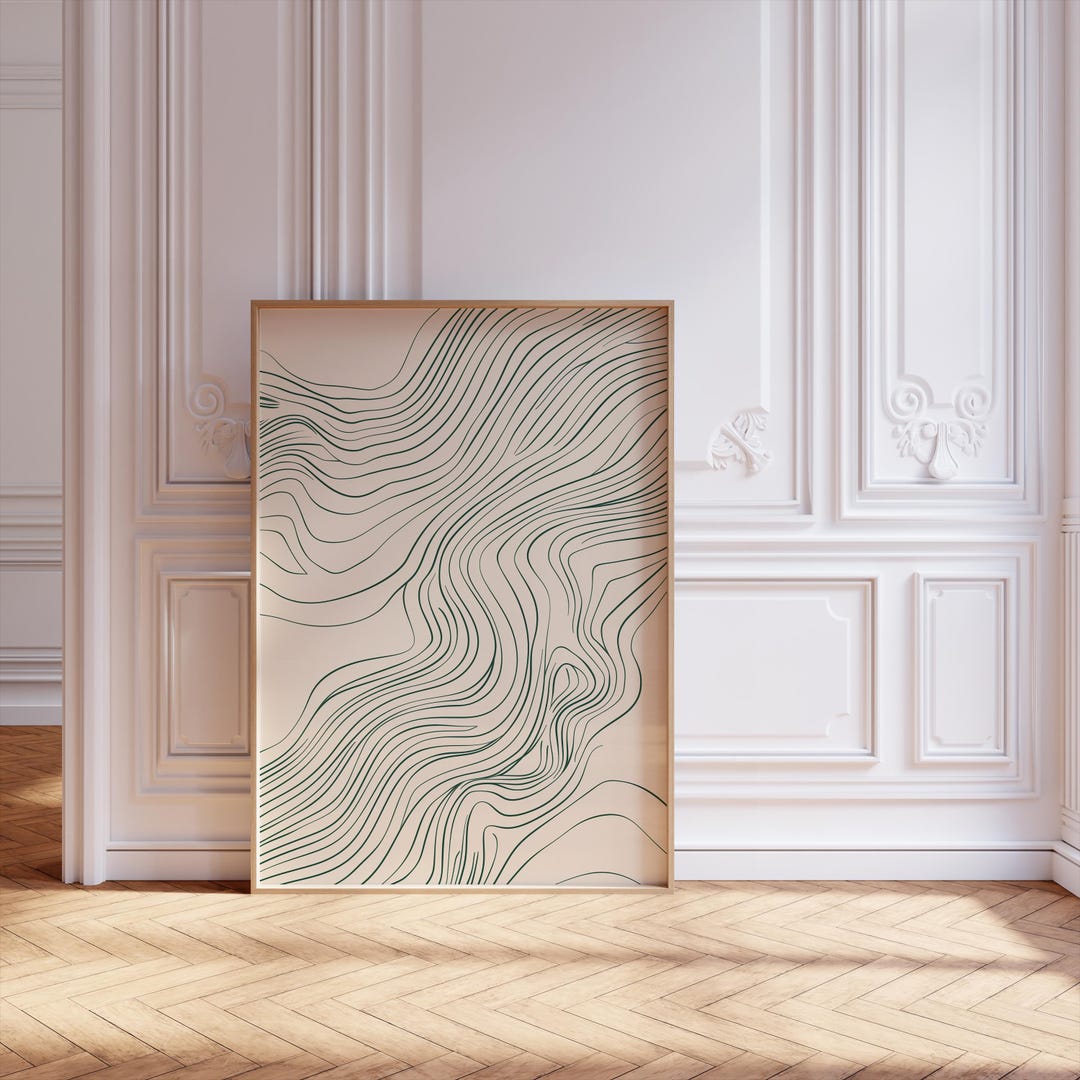 Minimalistic Scandinavian Line Print Art Minimalist Nordic Wall Decor ...