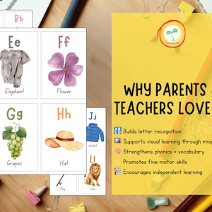 Alphabet Flashcards Printable, ABC Flashcards, Preschool Letter ...