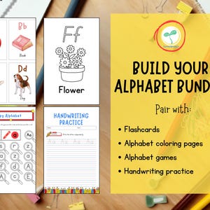 Alphabet Chart for Kids Printable, ABC Poster for Preschool, Uppercase ...