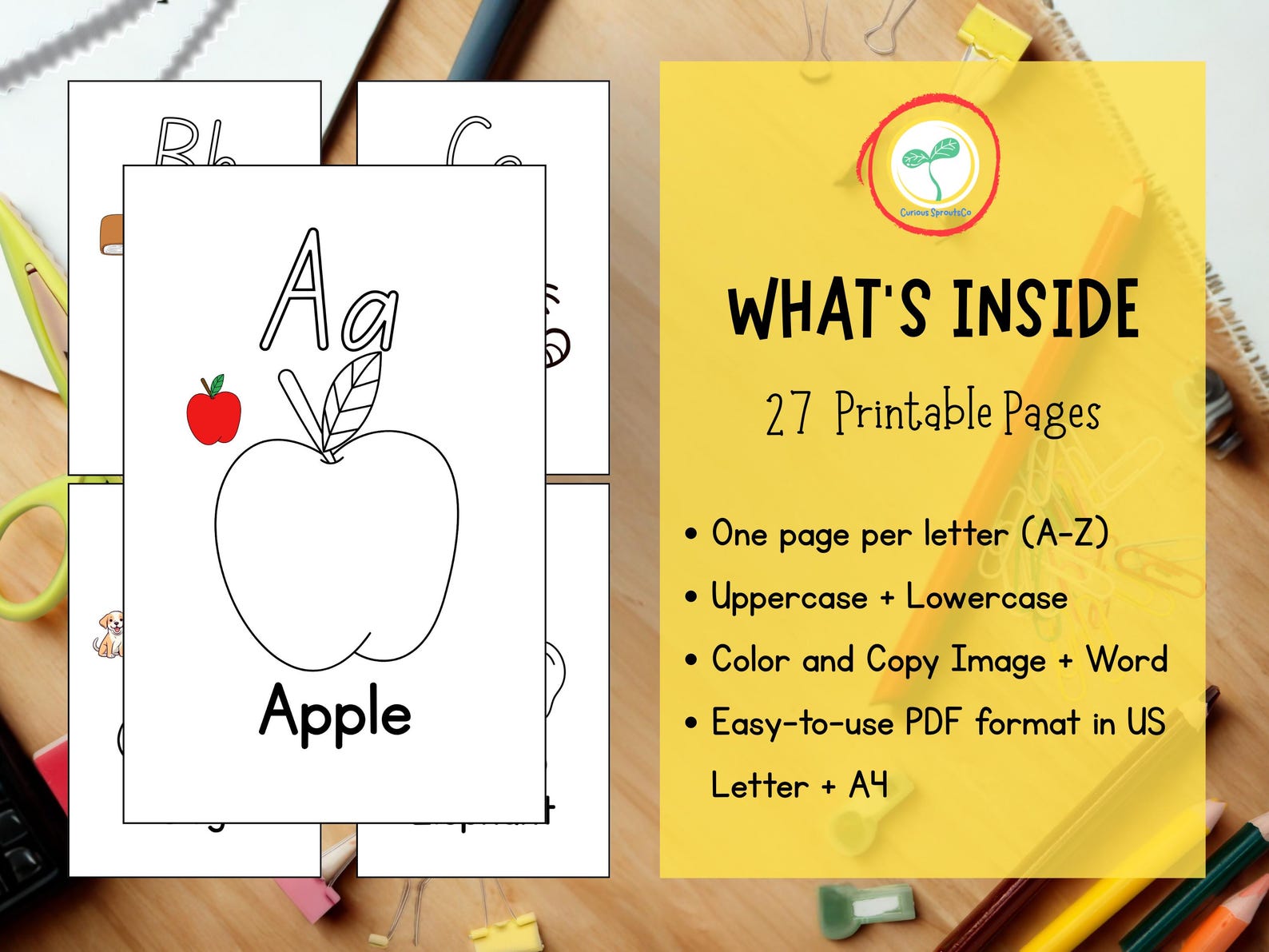 Alphabet Copy the Color Activity, Letter Recognition Game, Match and ...
