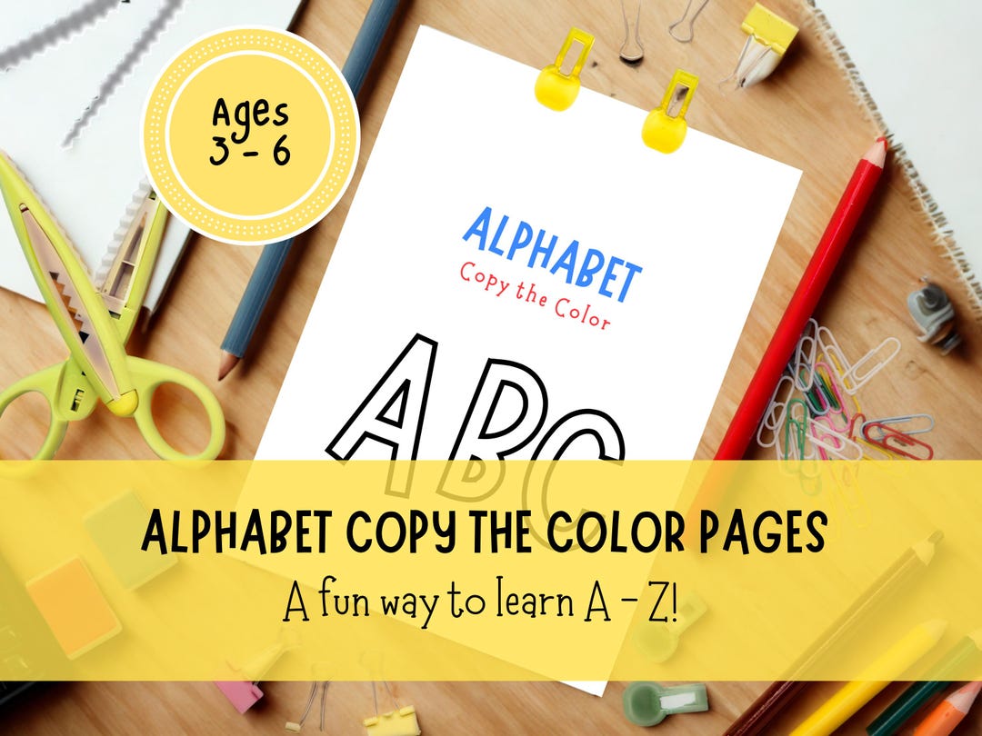 Alphabet Copy the Color Activity, Letter Recognition Game, Match and ...