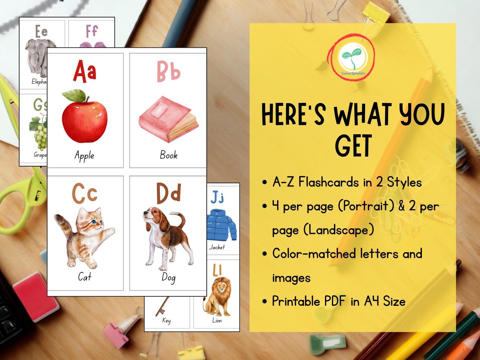 Alphabet Flashcards Printable, ABC Flashcards, Preschool Letter ...