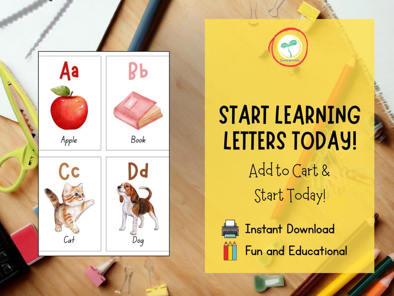Alphabet Flashcards Printable, ABC Flashcards, Preschool Letter ...