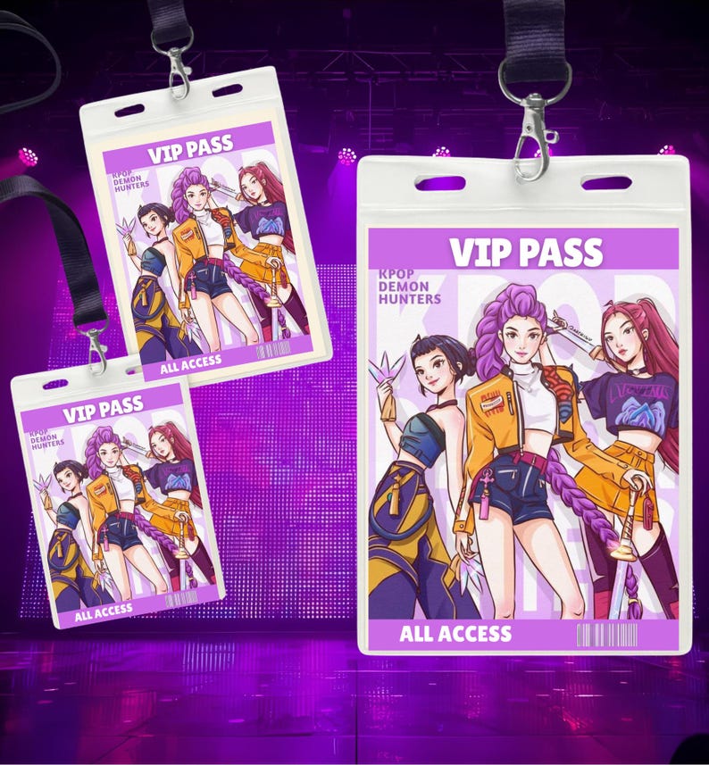 Kpop Demon Hunters VIP Pass | Printable Concert Party Favor (digital ...