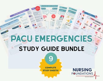 PACU Nurse Basics Study Guide Bundle: Perianesthesia Nursing Notes ...