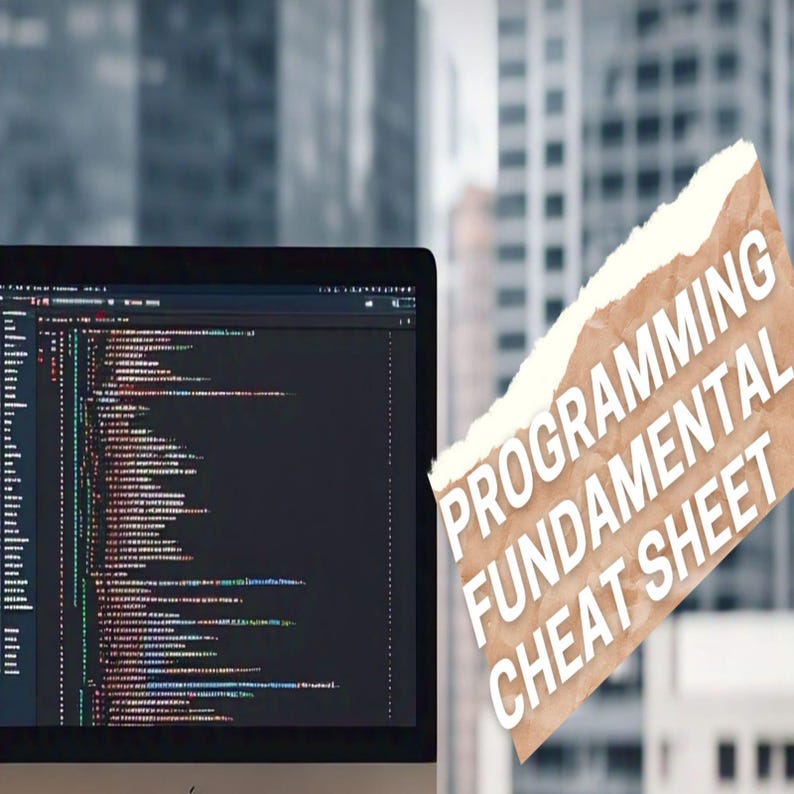 Programming Fundamentals Cheat Sheet Pythonjavascriptc Basics Coding Guide For Beginners