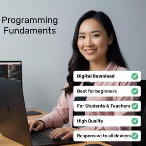 Programming Fundamentals Cheat Sheet, Python/javascript/c++ Basics, Coding Guide for Beginners ...