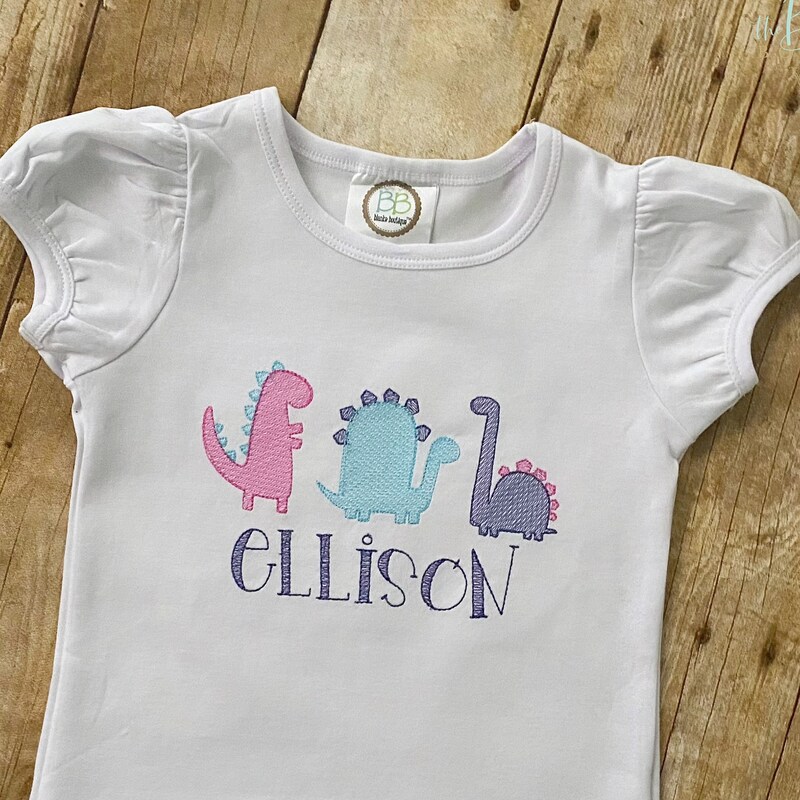 Dinosaur Shirt Girls - Etsy