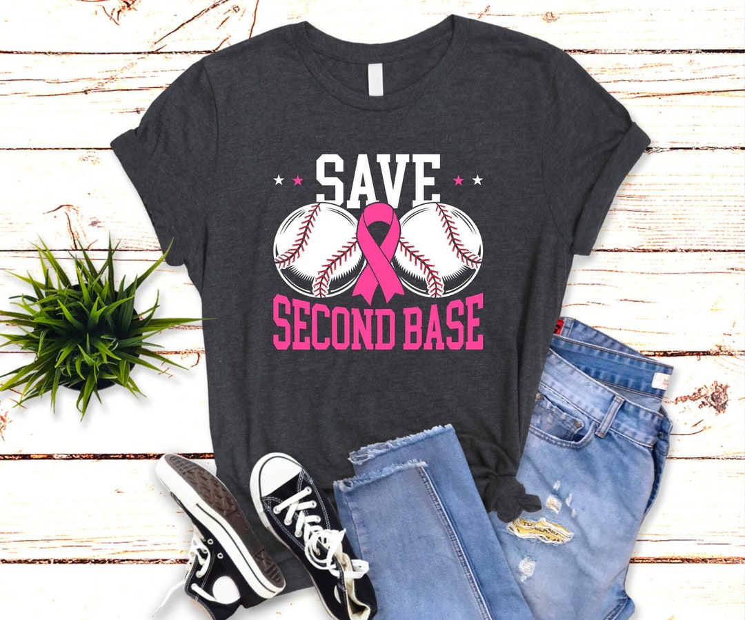 Great Cancer Baseball Tee Strike Out Cancer Save Second Base Shirt ...