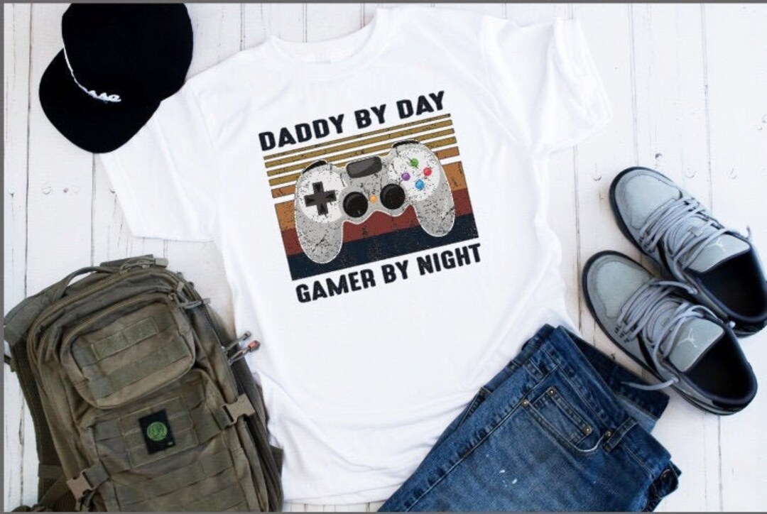 Daddy by Day, Gamer by Night, Father's Day Shirt Father Gift Dad Daddy ...