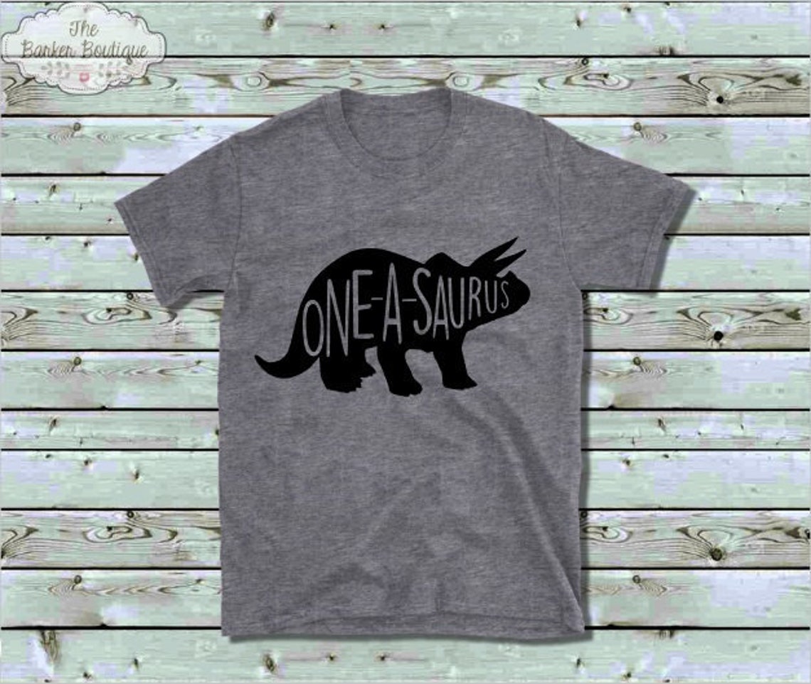 Dinosaur First Birthday Shirt One a Saurus Oneasaurus Dino - Etsy