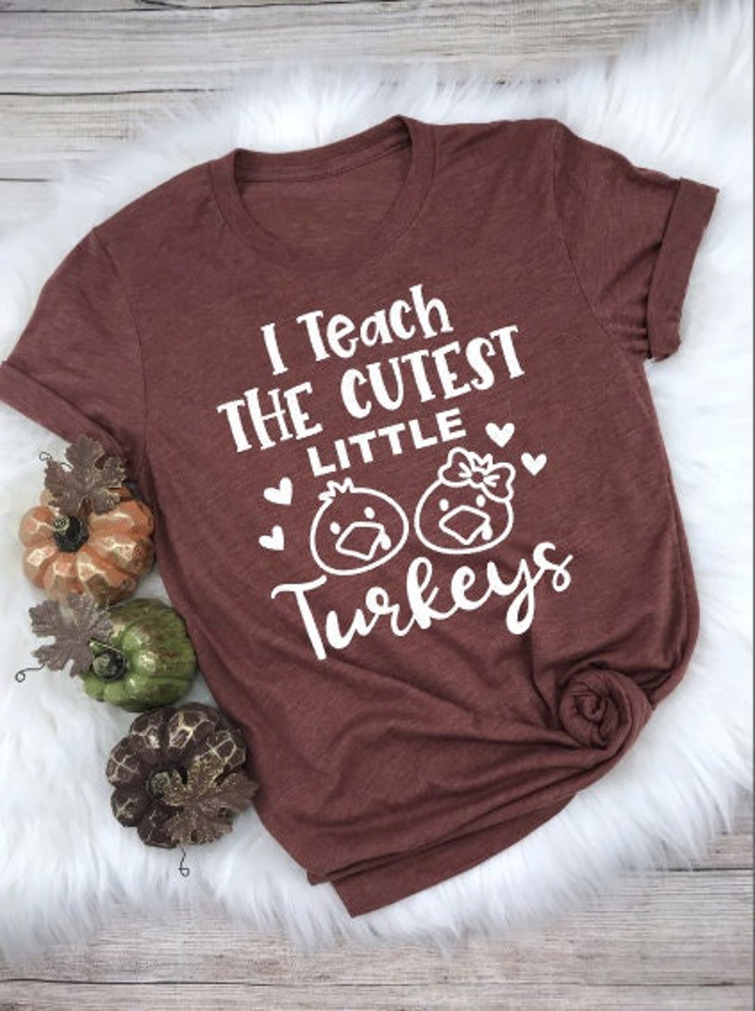 I Teach the Cutest Little Turkeys Teacher Thanksgiving Shirt Fall ...