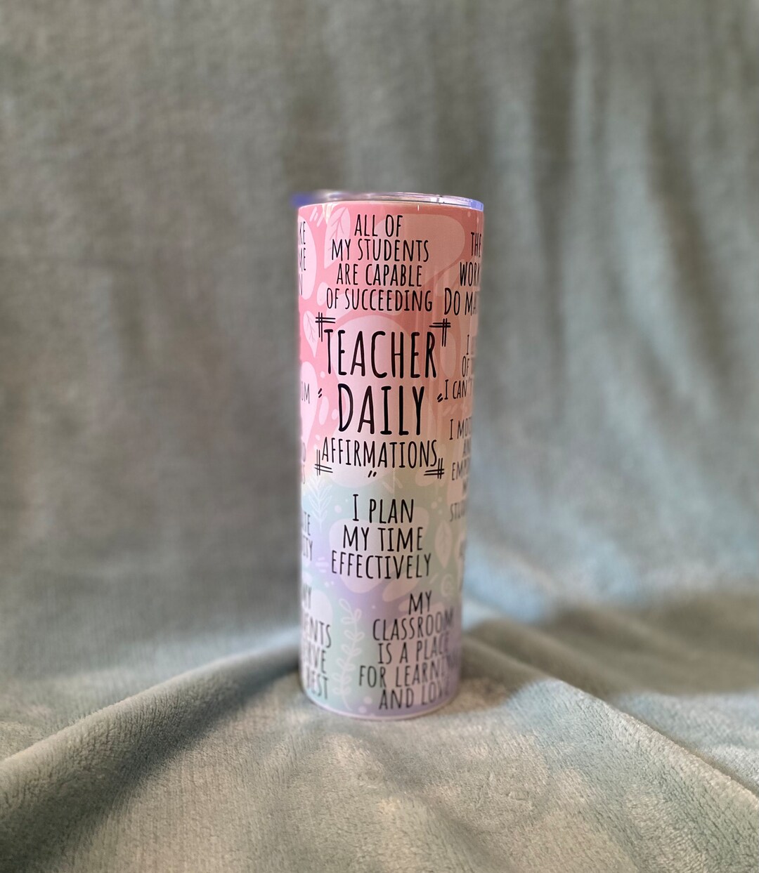 Watercolor Teacher Affirmations Hot Cold Cup Mug Teacher Appreciation ...