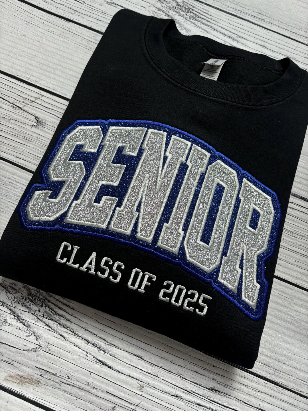Senior Class of 2025 Sweatshirt: Glitter Embroidered Crewneck - Etsy
