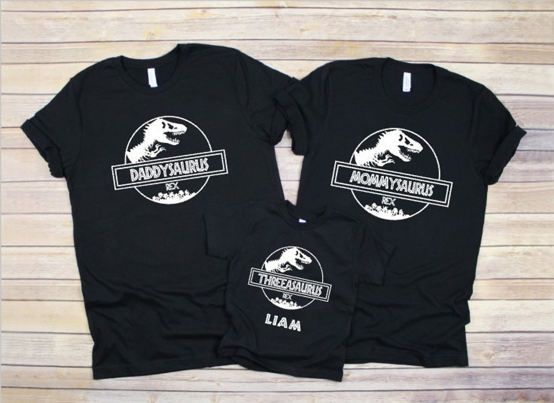 Dinosaur Family Birthday Shirts Momasaurus Rex Dadasaurus | Etsy