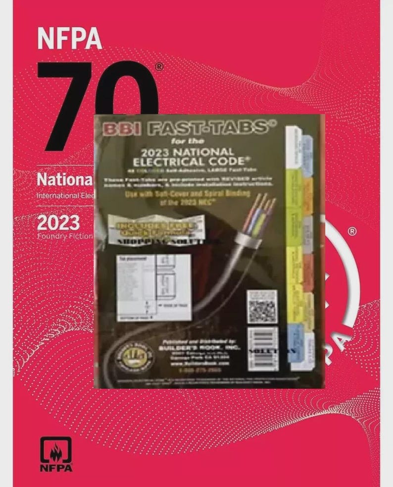 NFPA 70 National Electrical Code 2023: NEC Paperback With BBI Tabs - Etsy