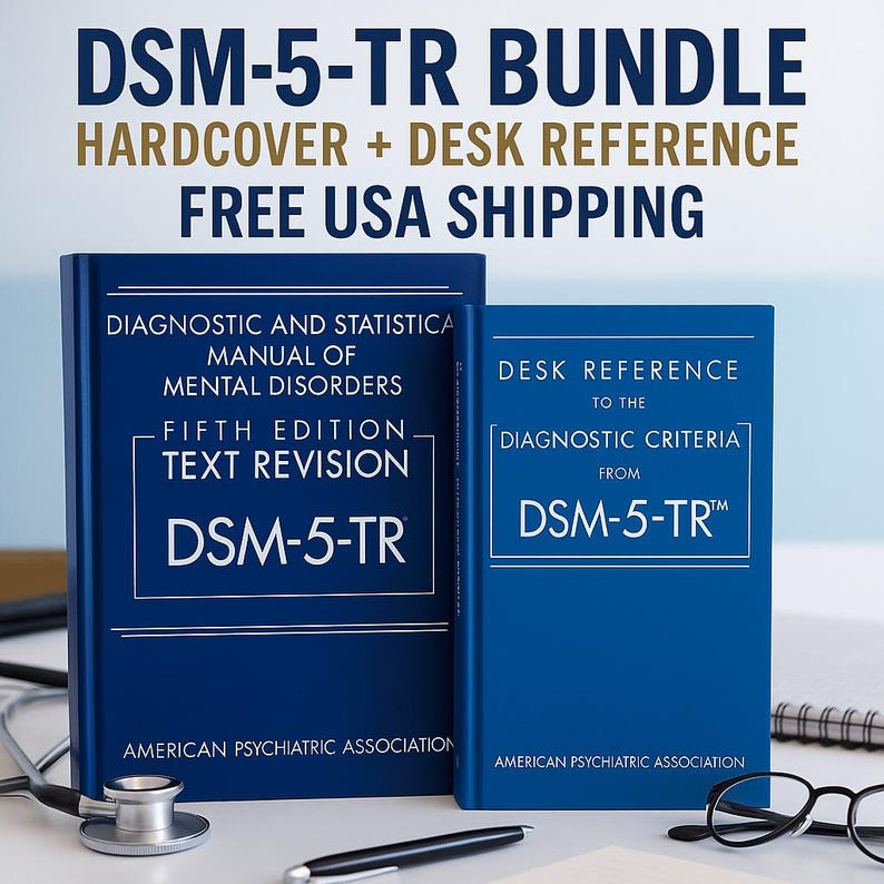 DSM-5-TR Bundle: Hardcover & Desk Reference - Mental Health Diagnostic ...