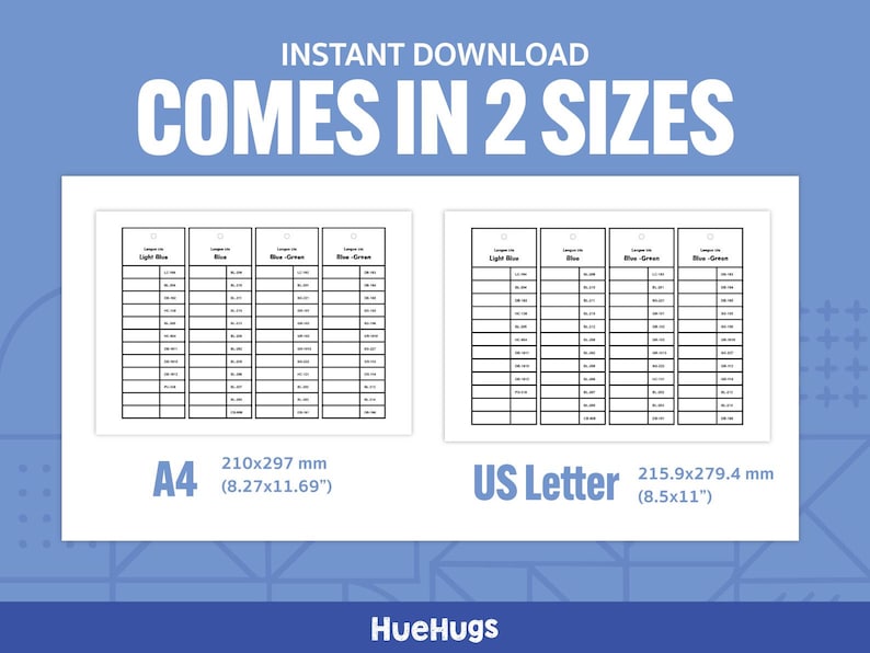 Languo 288 Acrylic Marker Swatch Card: Printable Color Chart (PDF ...