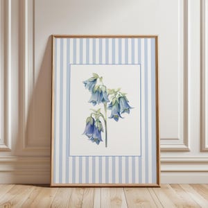 Blue Floral Botanical Print Set of 3, French Country Wall Art, Vintage ...