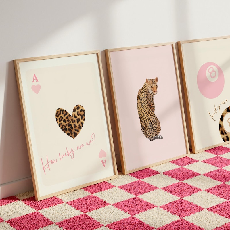 Pink Leopard Print Poster - Etsy