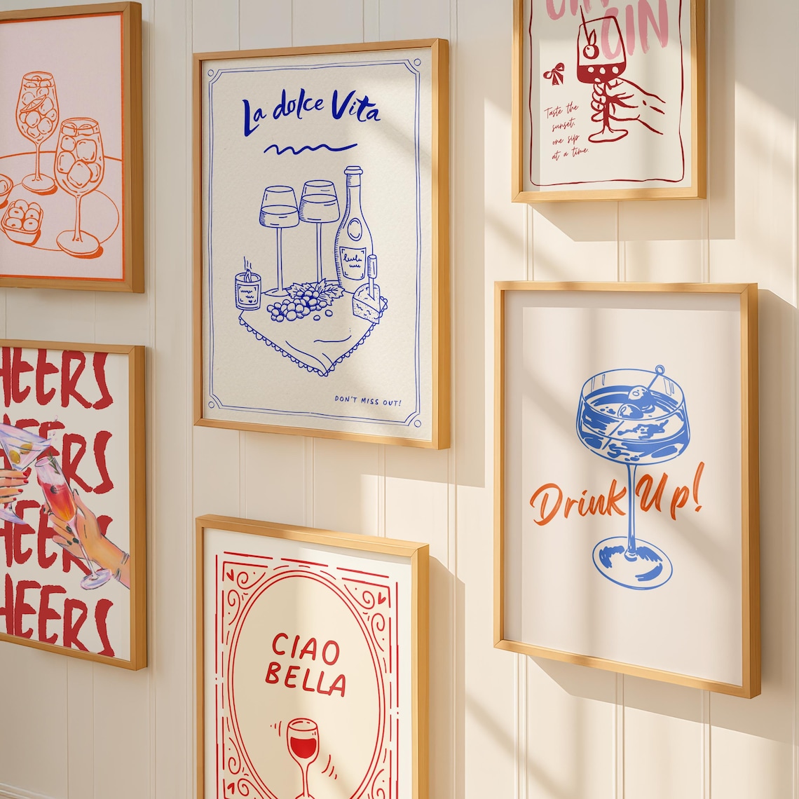 60 Retro Kitchen Gallery Wall Art Set, Trendy Food & Drink Prints ...
