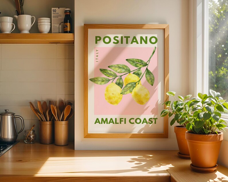 Italian Food Poster Set | La Dolce Vita Kitchen Prints , Retro Italian ...