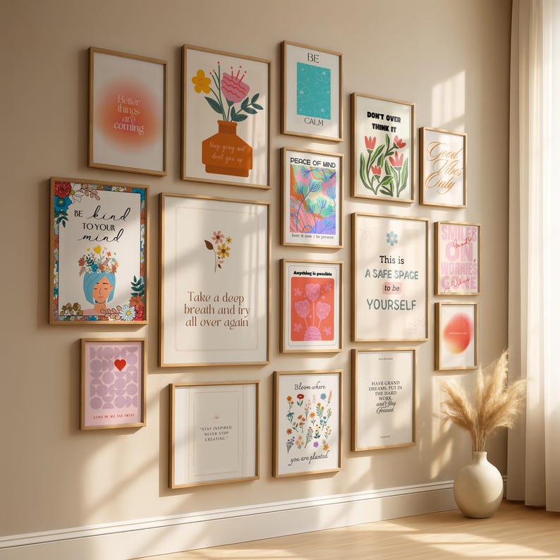 Mental Health Posters Bundle, Therapy Office Wall Art Set of 30 ...