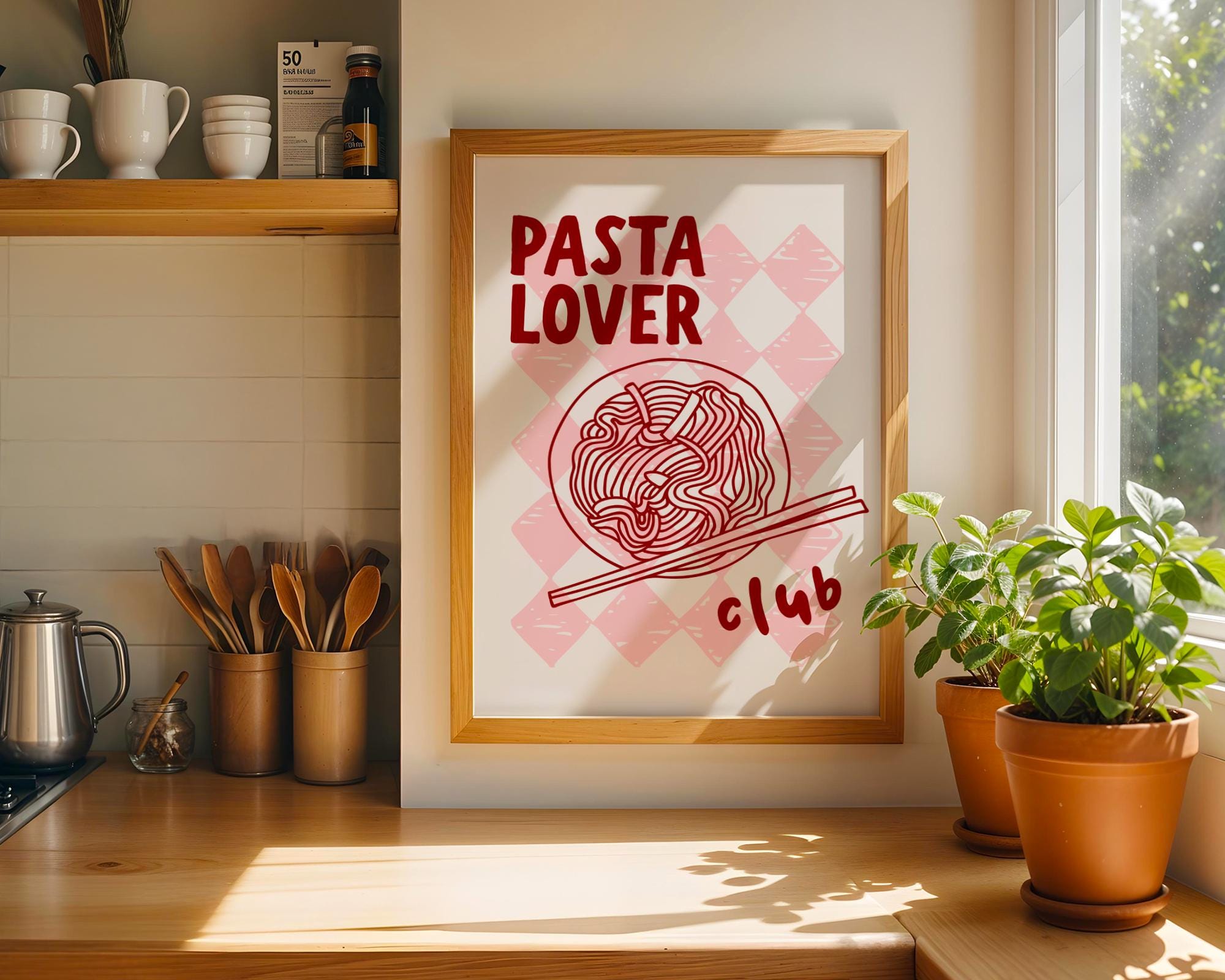 Italian Food Poster Set | La Dolce Vita Kitchen Prints , Retro Italian ...