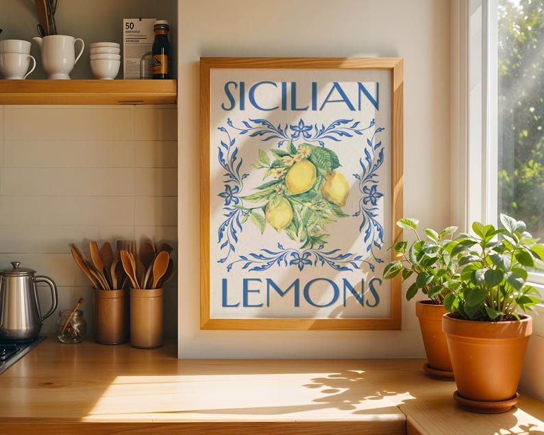 Italian Food Poster Set | La Dolce Vita Kitchen Prints , Retro Italian ...