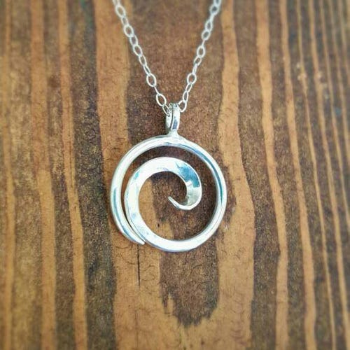 Water Element Necklace Four Elements Water Symbol Wave | Etsy