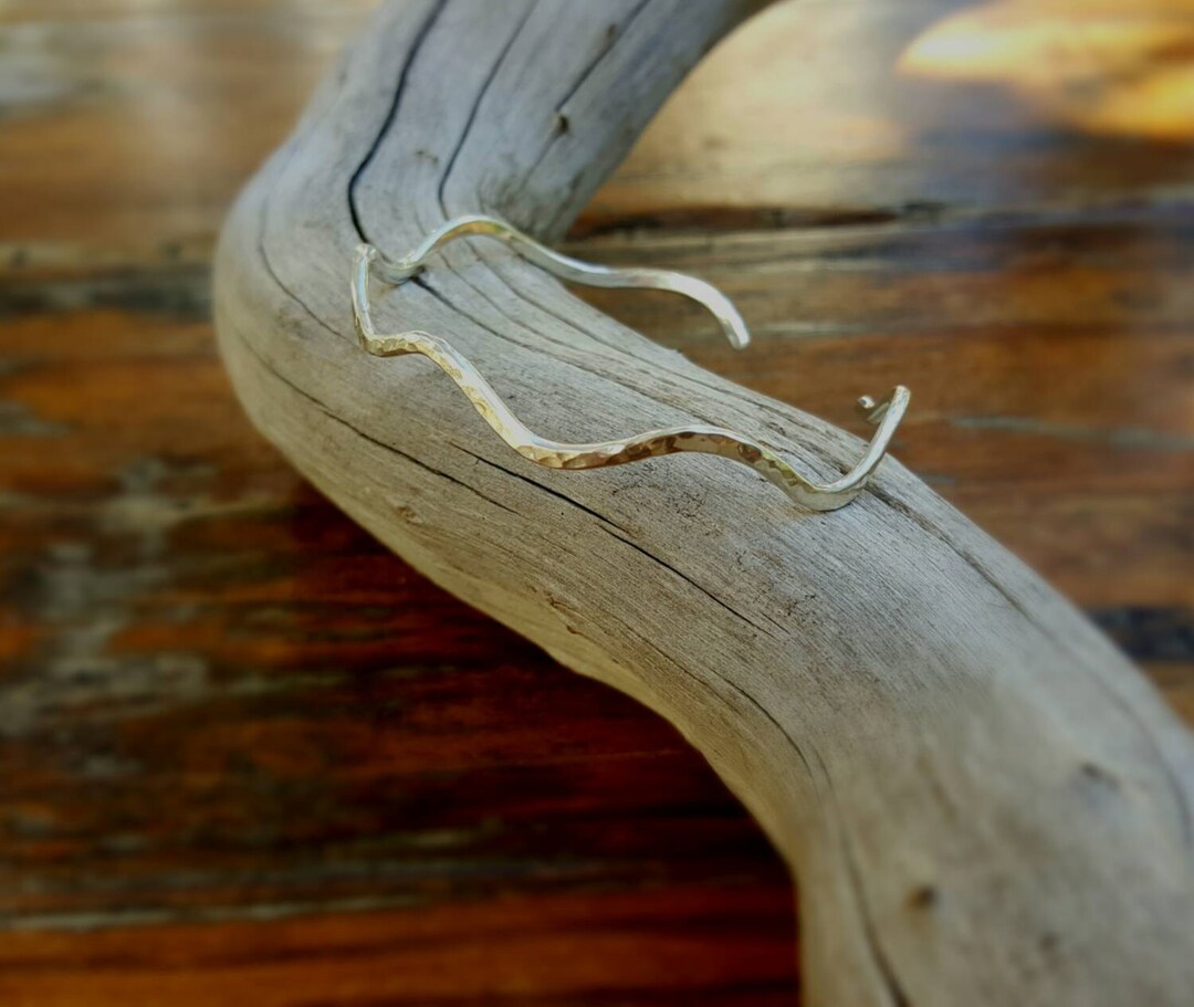 Wave Cuff in Sterling Silver Ocean Jewelry Made in Hawaii - Etsy