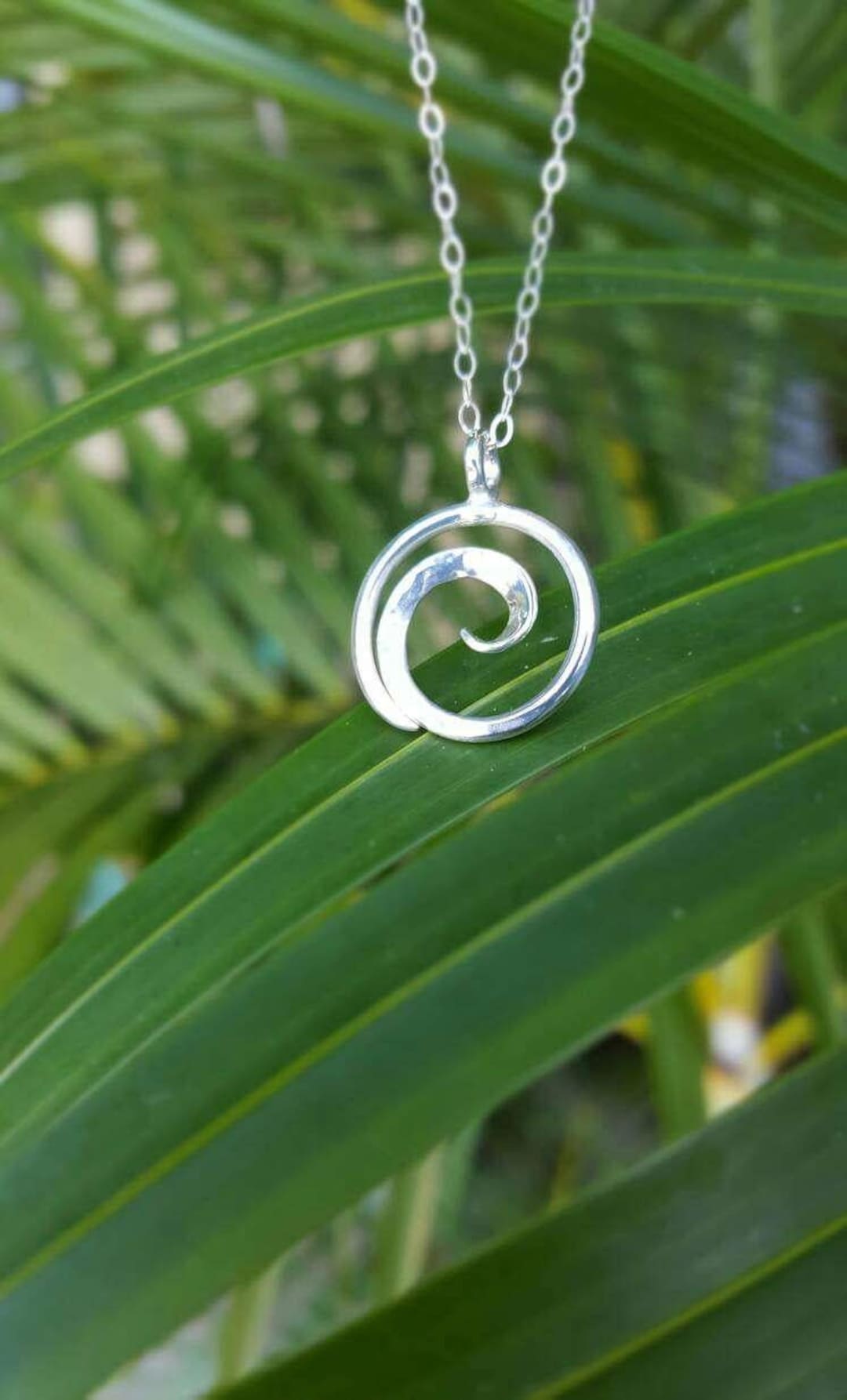 Koru, Waves, Energy, Flowing, Fluid Movement Necklace in Sterling ...