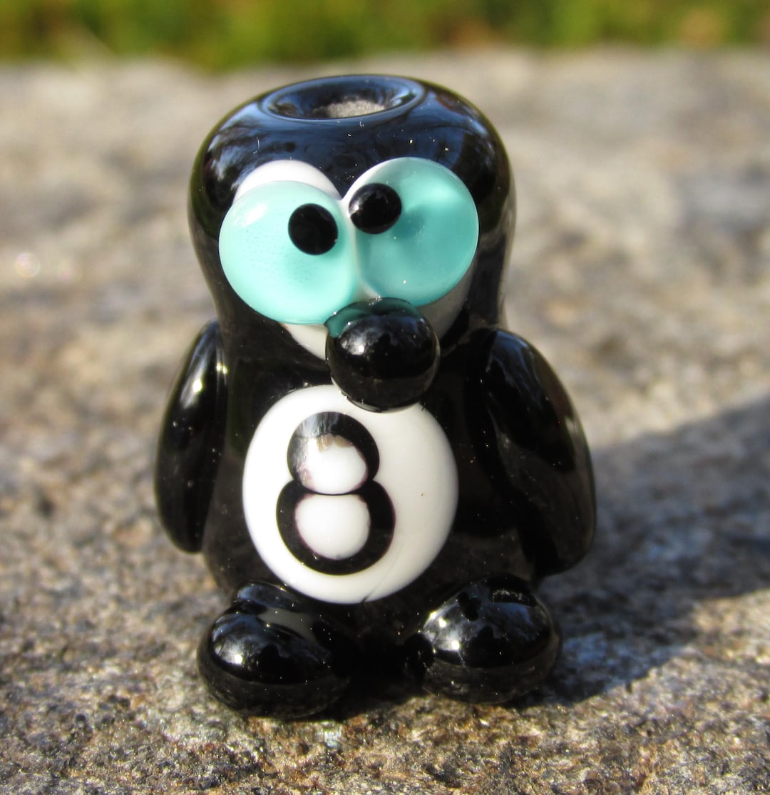 Penguin Eight Ball Pool Billiards Lampwork Glass NLC Beads - Etsy