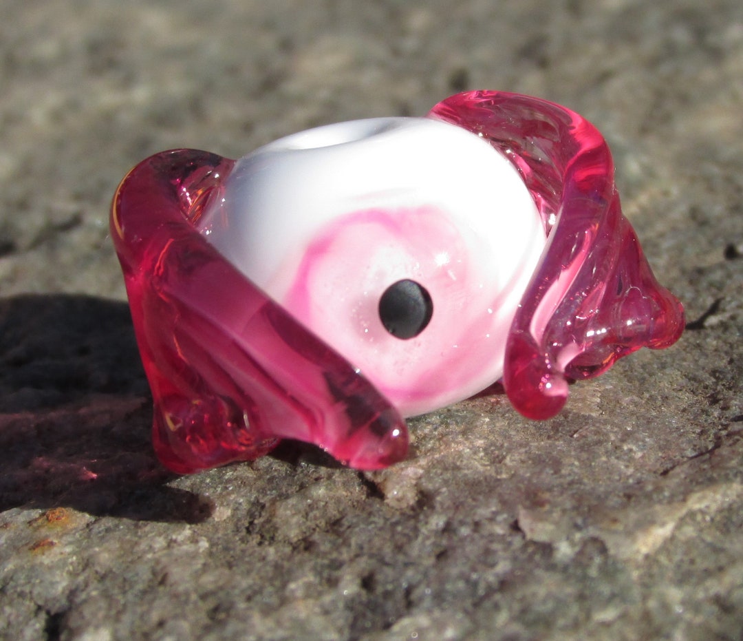 Shy Pink Flying Eyeball With Wings Lampwork Glass Bead NLC Beads - Etsy