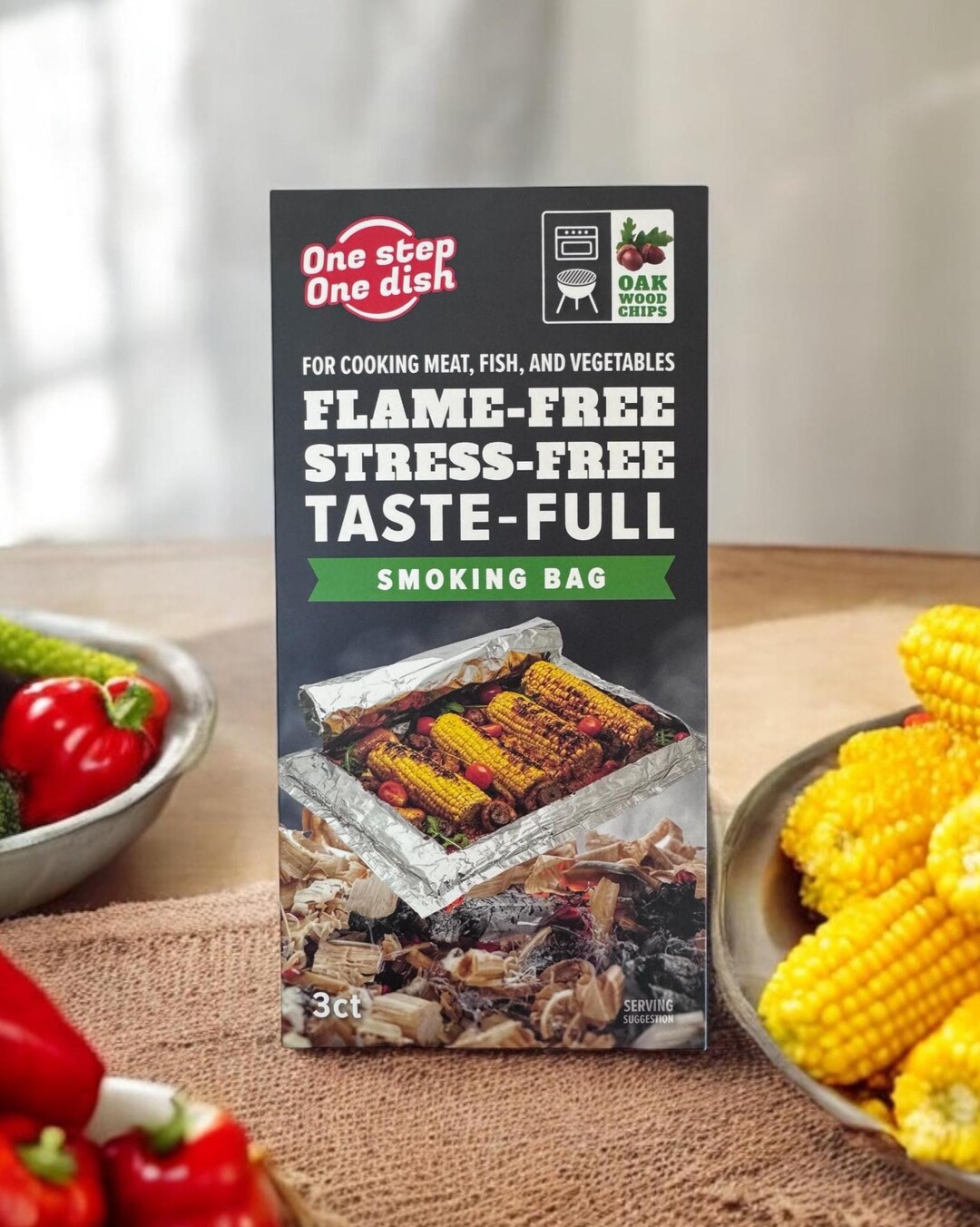 Barbecue Bag, Oven Bag for Smoking Food, Kitchen Bag With Oak Wood ...