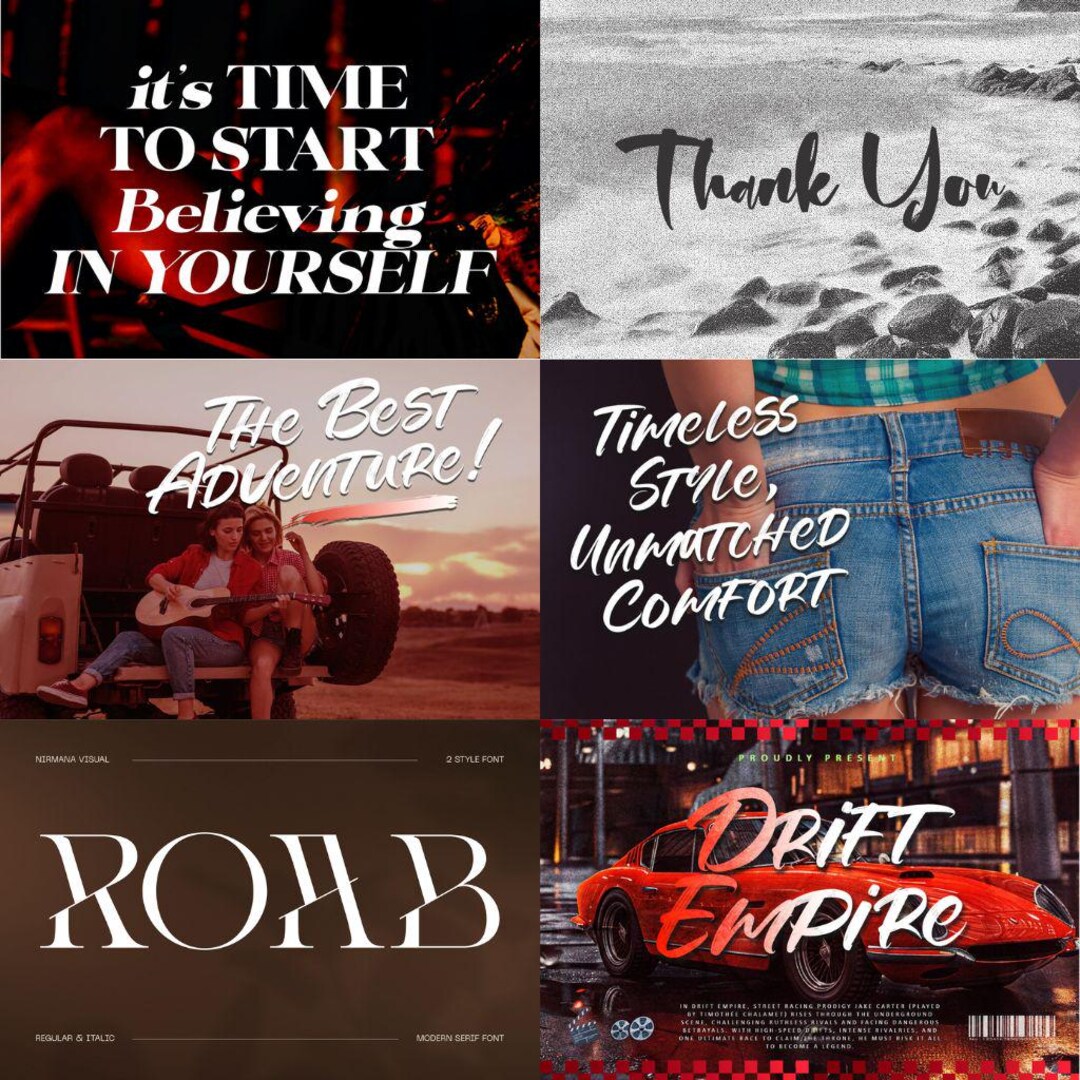 Modern Font Bundle: 250+ Typography Fonts for Graphic Design (digital ...